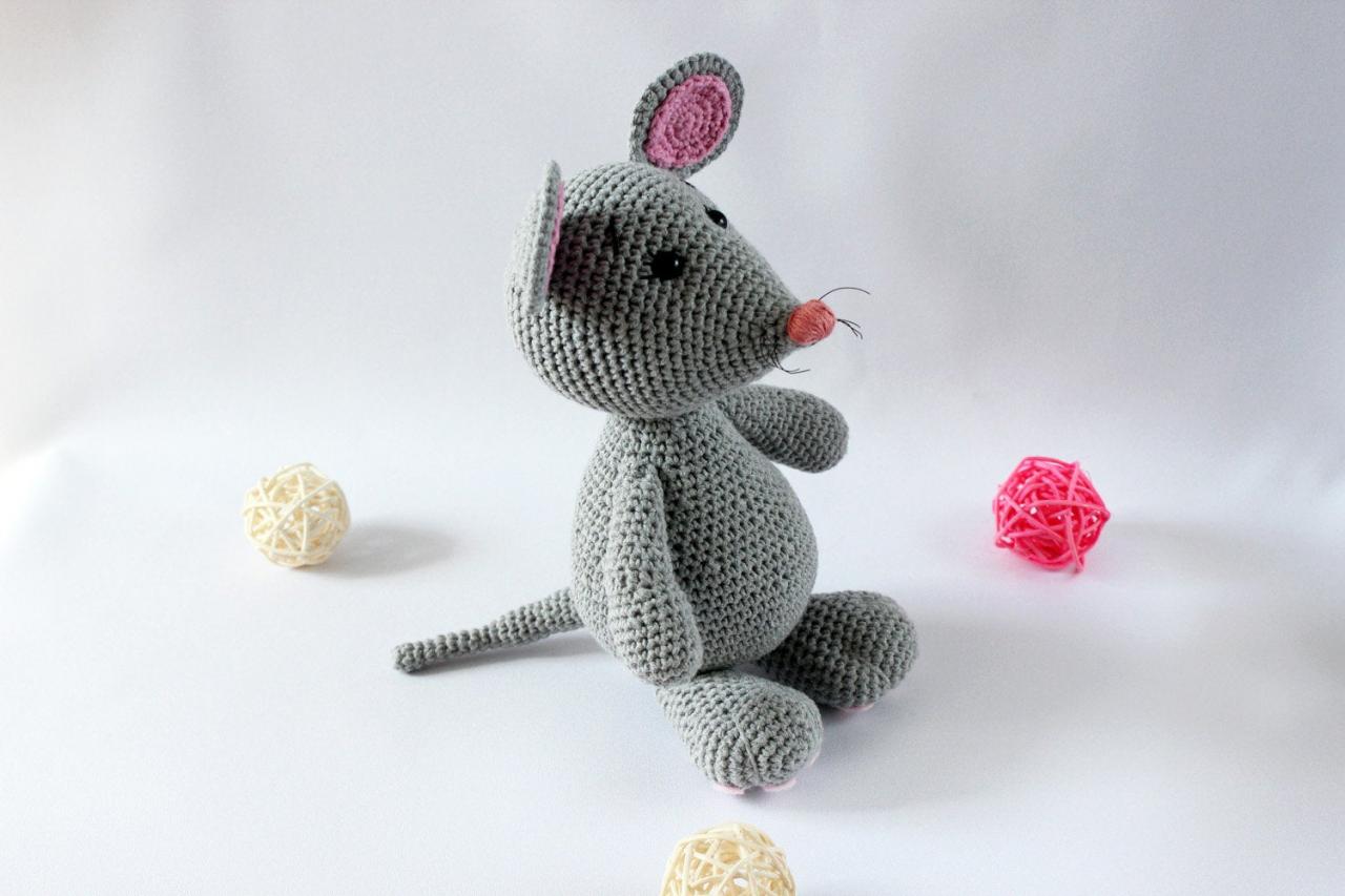Crochet Mouse Pattern, Amigurumi Mouse Toy Pattern, Cute Mouse Pattern ...