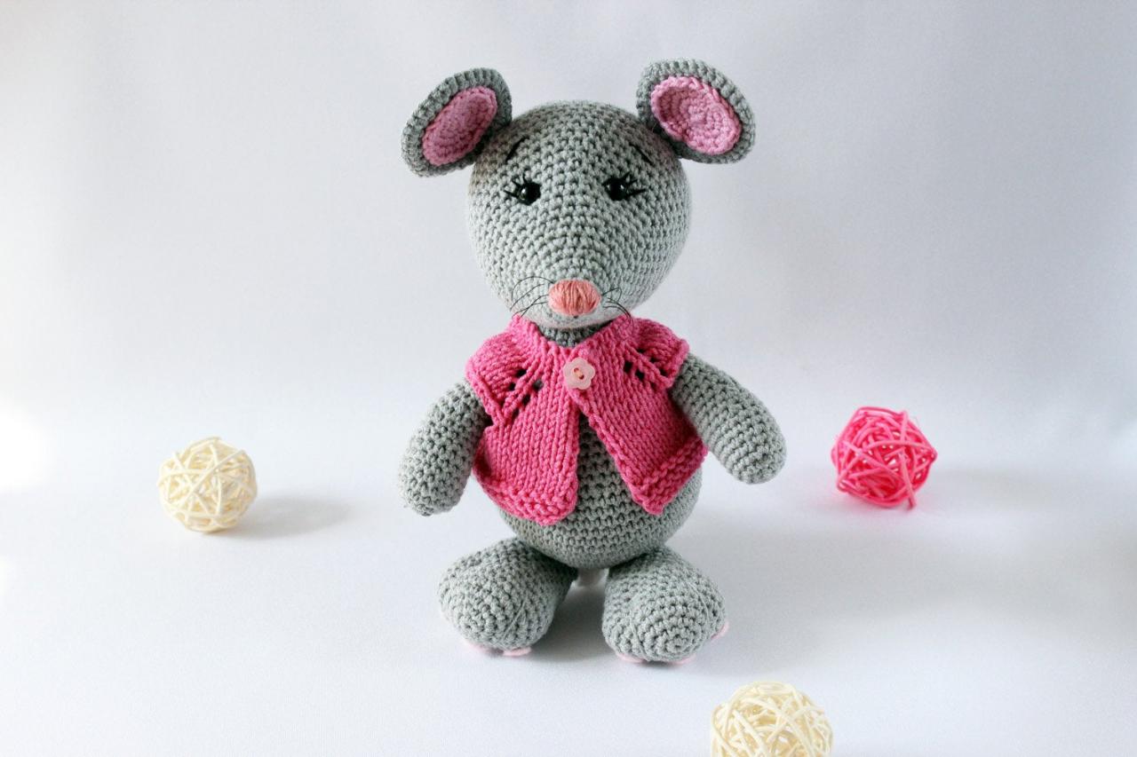 Crochet Mouse Pattern, Amigurumi Mouse Toy Pattern, Cute Mouse Pattern ...
